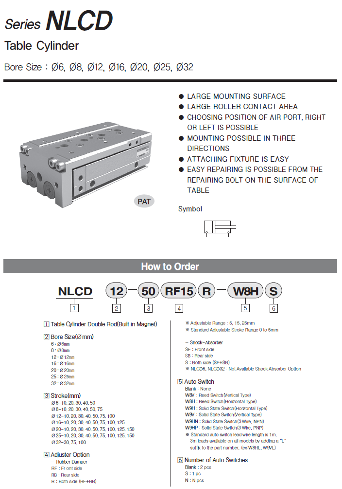 NLCD- Table Cylinder TPC - Pneumatic Product | Pneumatic Actuator ...
