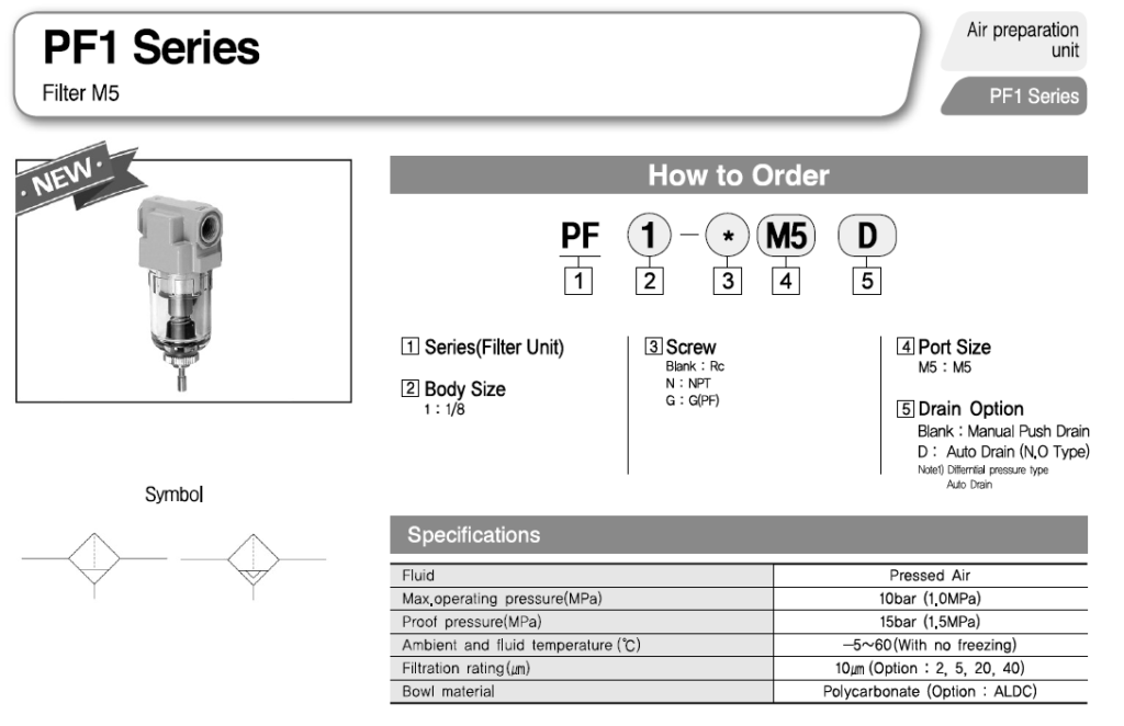 PF1- Filter TPC - Pneumatic Product | Pneumatic Actuator | Solenoid ...